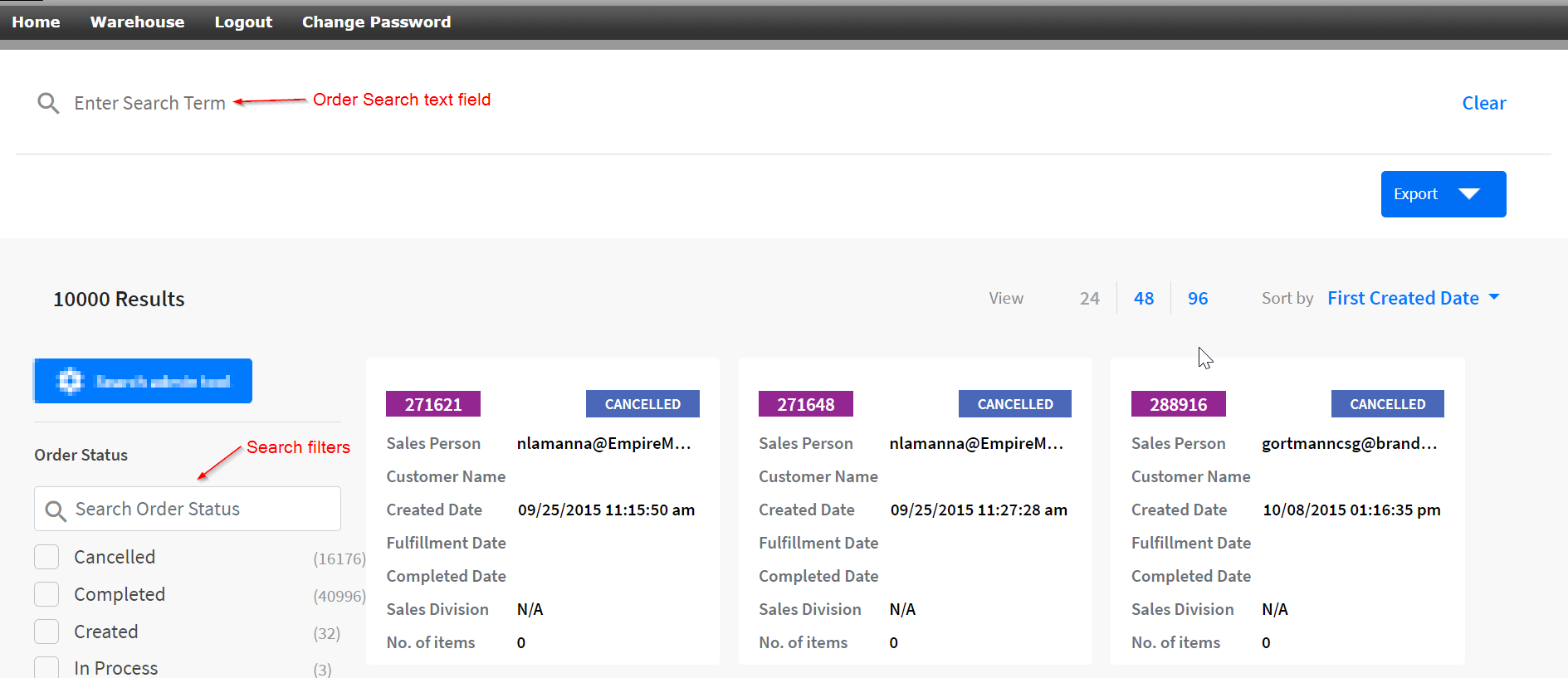 How to search for an order? – POS Warehouse Support