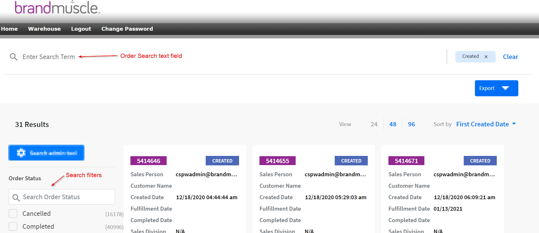 How to search for an order? – POS Warehouse Support