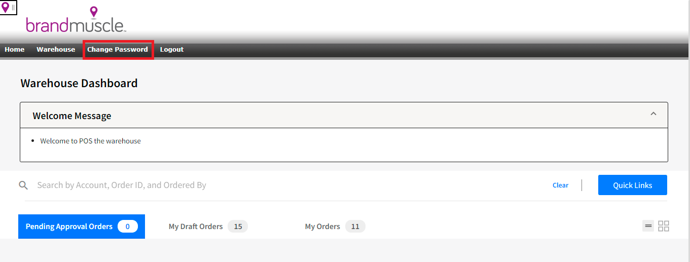 How to Change your password? – POS Warehouse Support