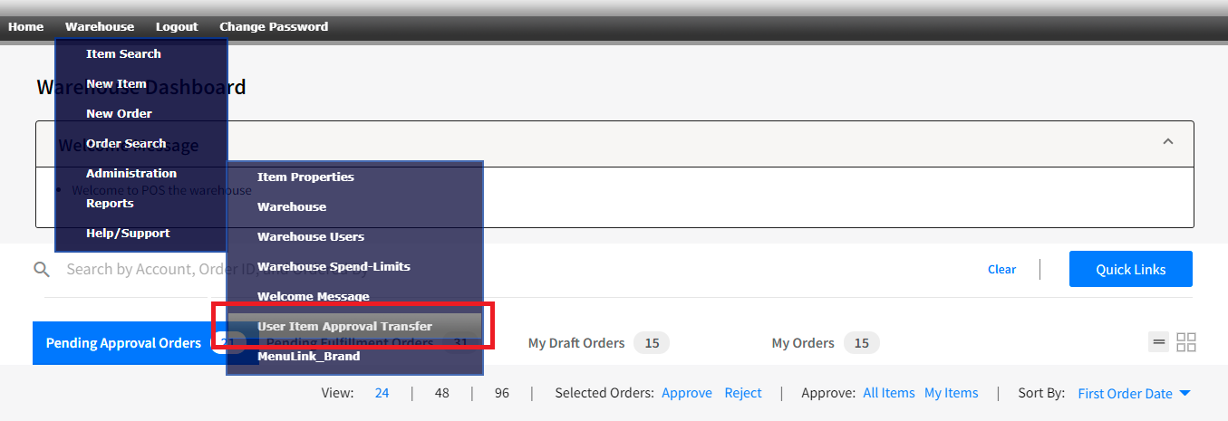 How to transfer the approval of an item from one approver to another ...