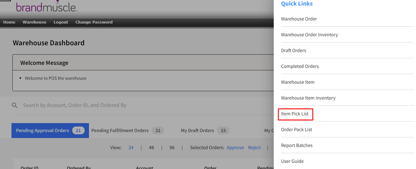 How to see the list of items to be picked from the bin for an order ...